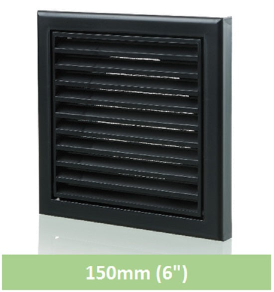 6" Fixed Vent Louvre Black 150mm – Rooneys Home & Hardware