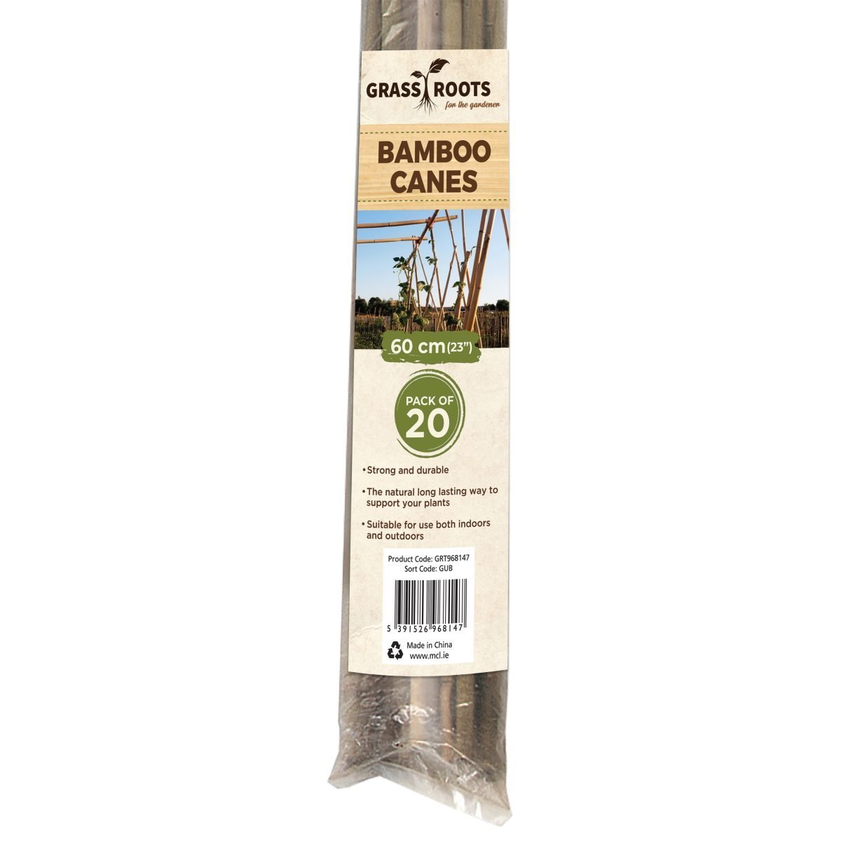 60cm Grass Roots Pre-Packed Bamboo Canes Natural – Rooneys Home & Hardware