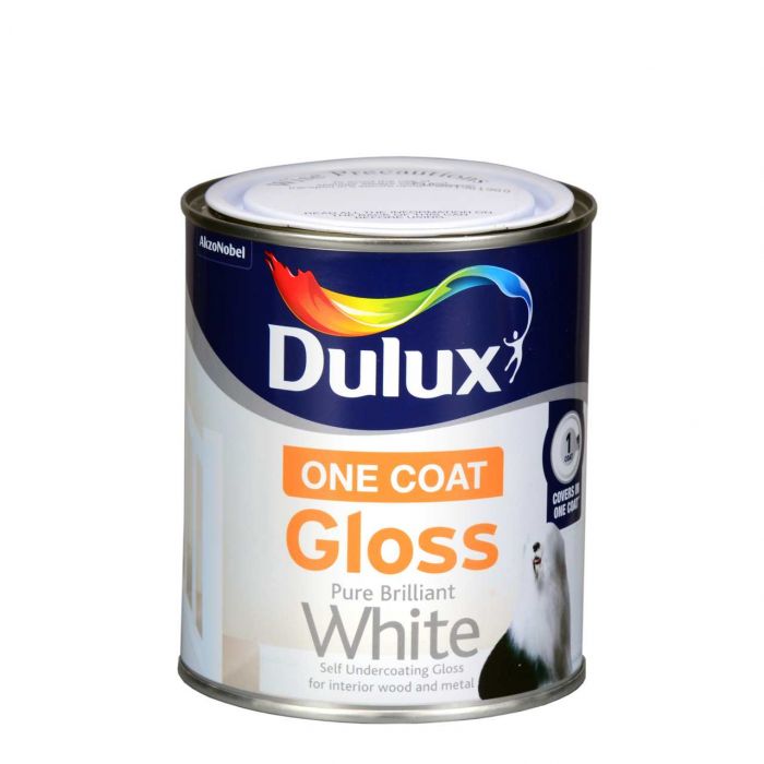 Dulux Once Gloss Pure Brilliant White 750ml – Rooneys Home & Hardware